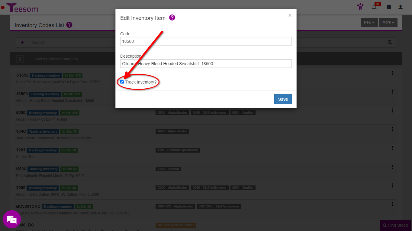 Enable Inventory Tracking Enable Inventory Tracking